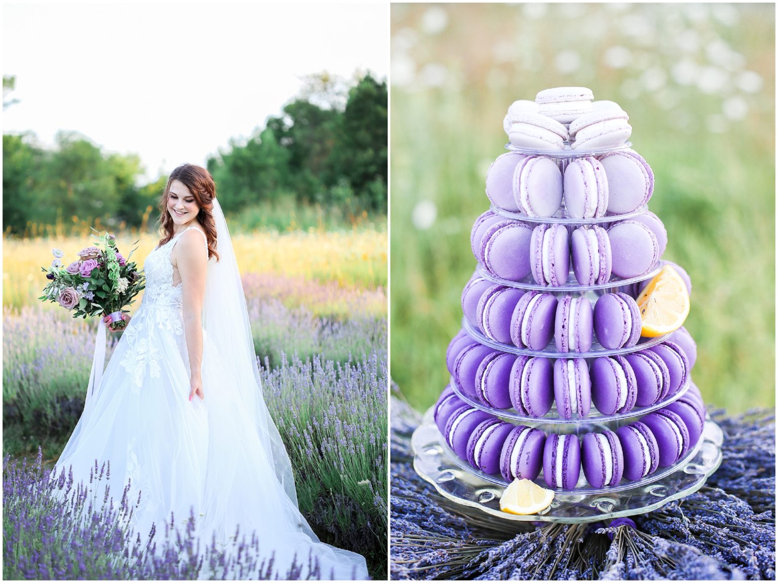 Lavender Styled Shoot at the Lavender Patch in Kansas with Ombre ...